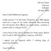 Credit Denial Letter Printable Template[Pack of 5]