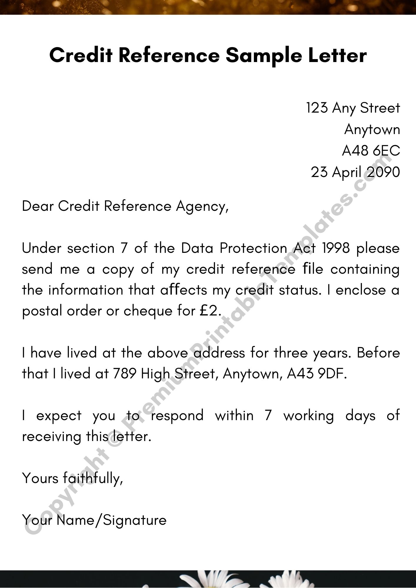Credit Reference Letter Sample With Examples Credit Reference Letter Sample With Examples