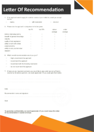 Letter Of Recommendation Template Sample with Examples