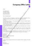 Company Offer Letter Sample with Examples