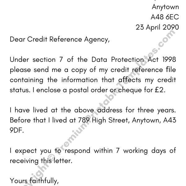 Reference Letter Sample | Editable | PDF - Premium Printable Templates