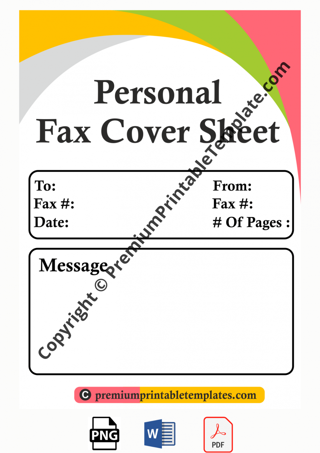 Personal Fax Cover Sheet | Fax Cover Sheet