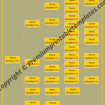 Family Tree Template Word and PDF Printable