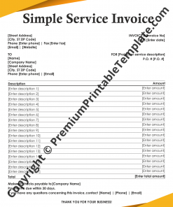Invoice Template | Premium Printable Templates