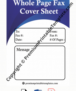 Personal Fax Cover Sheet | Fax Cover Sheet | Premium Printable Templates