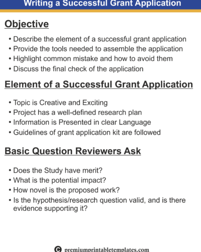 Grant Writing Proposal Sample | Premium Printable Templates