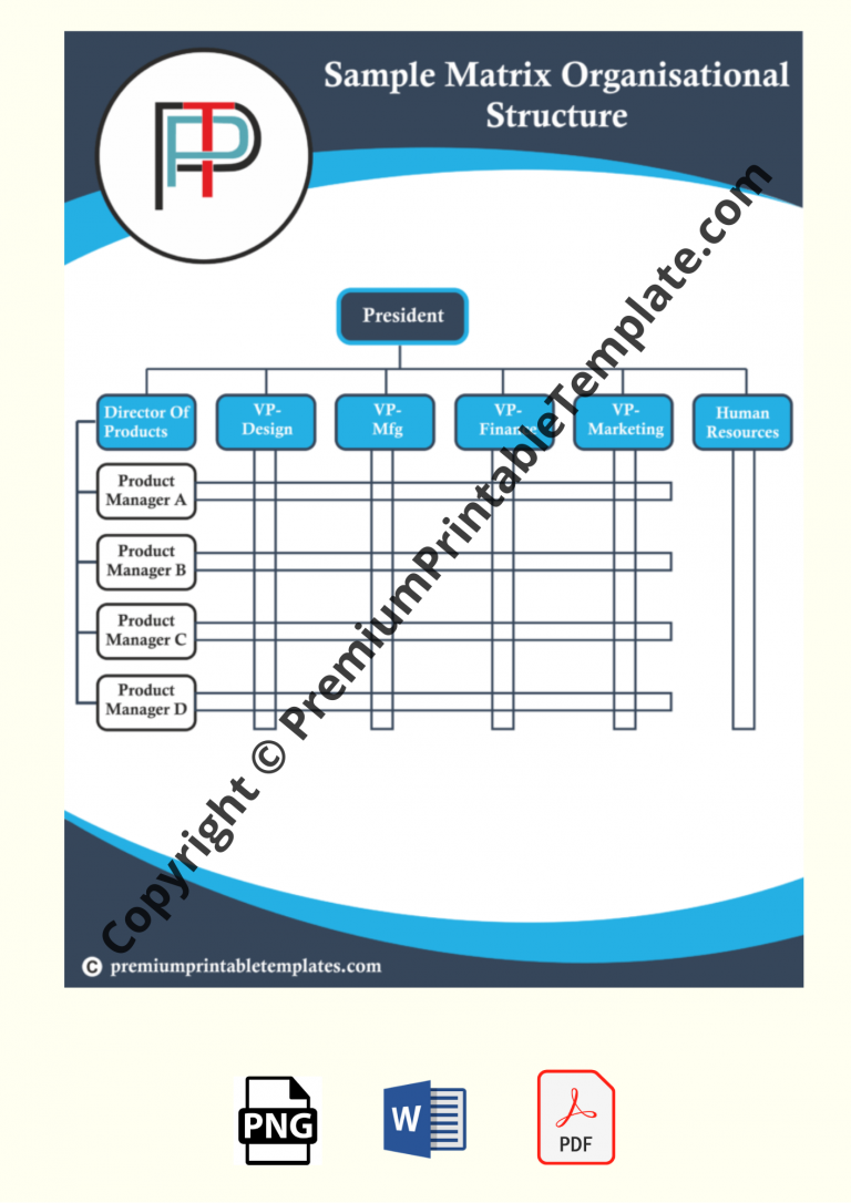 Matrix Organization Chart Template- PDF & Doc
