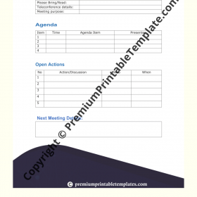 Board Meeting Minutes Template- Editable & PDF