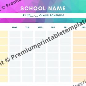 Daily Schedule Template | Editable | PDF - Premium Printable Templates