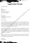 Legal Letter Format Printable Sample with Examples