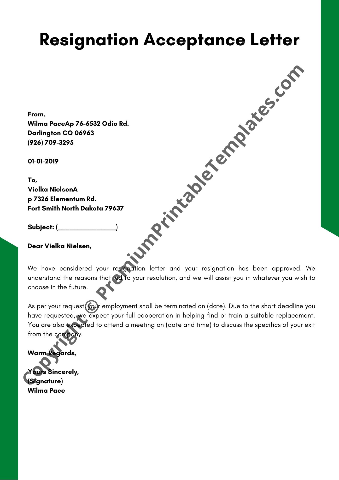 How To Accept A Letter Of Resignation Example How To Write Resignation Acceptance Letter 