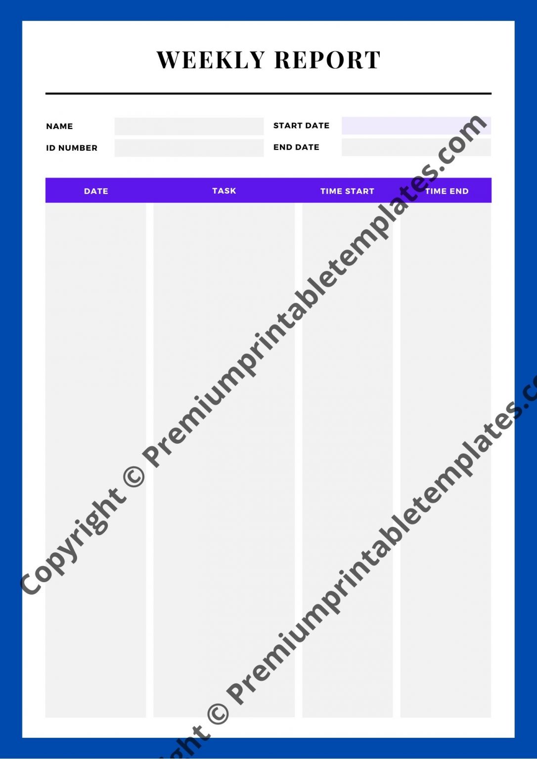 Weekly Report | Report Templates | Editable