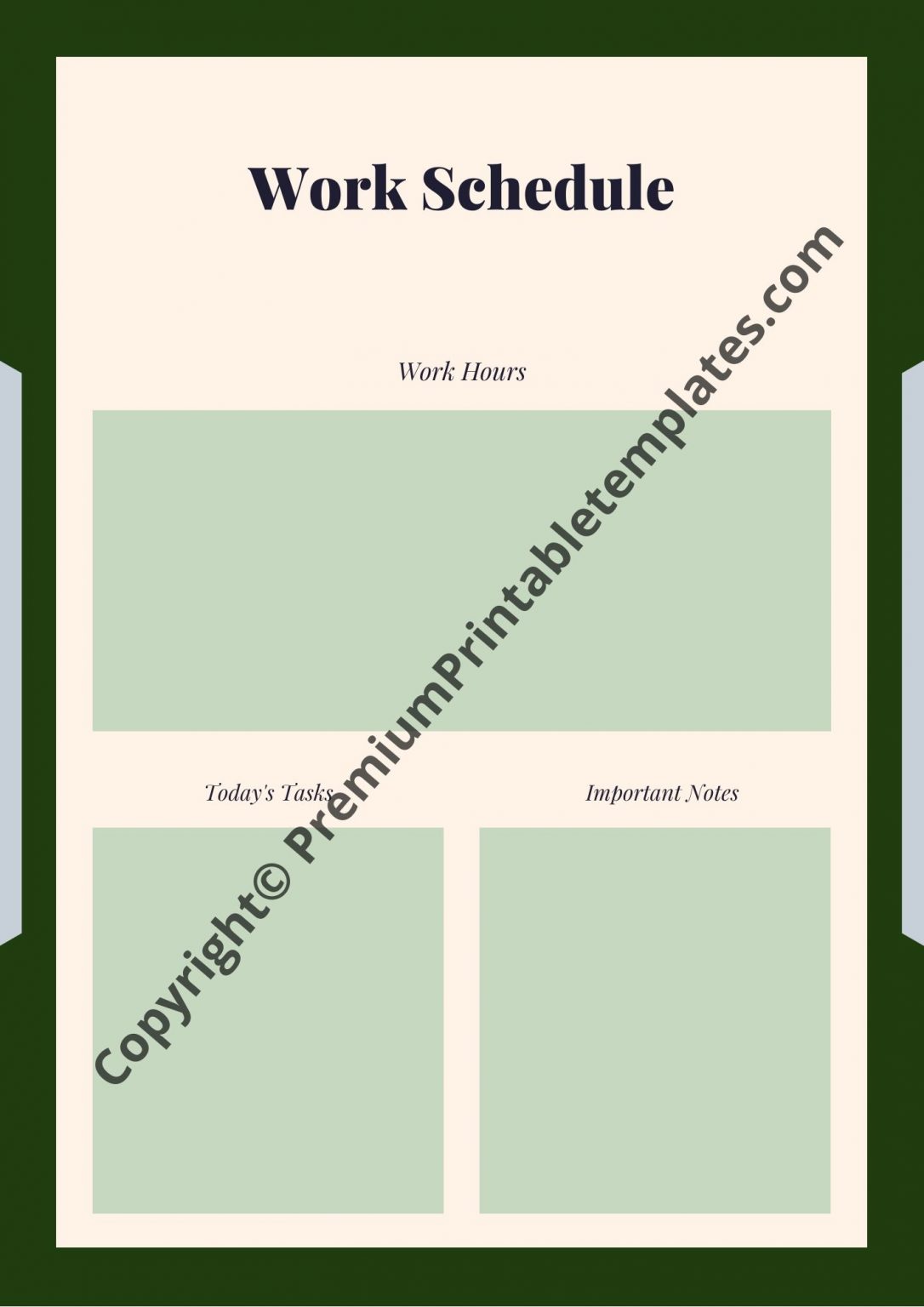 Work Schedule | Editable