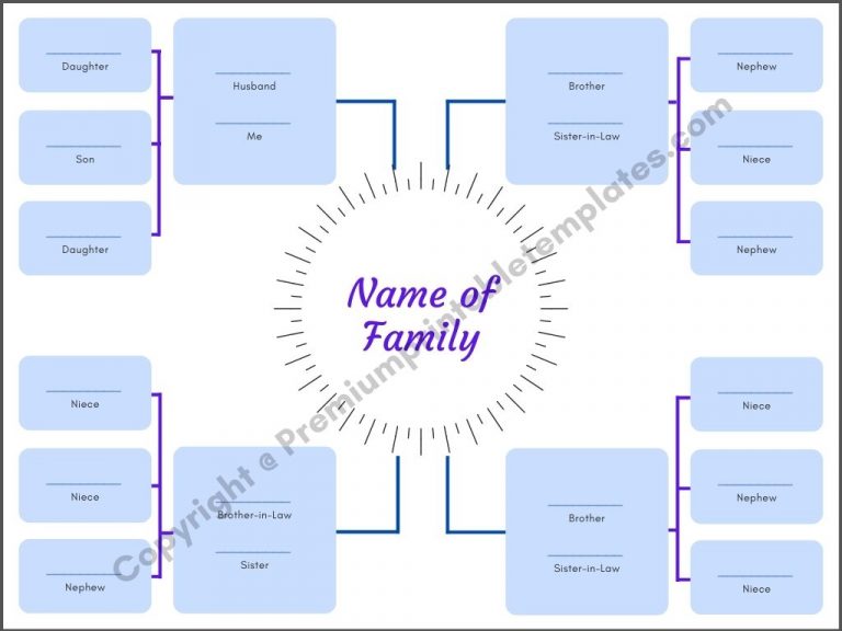 Family Tree Template Word and PDF Printable