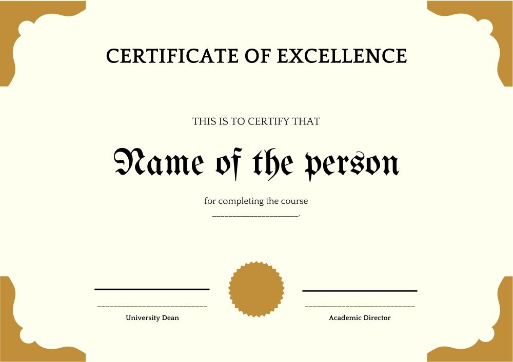 5+ Free Printable Certificate Templates - PDF - Premium Printable Templates