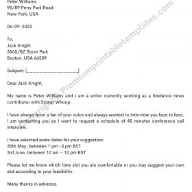interview request letter sample Archives - Premium Printable Templates