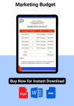Marketing Budget Printable Template in PDF and Word