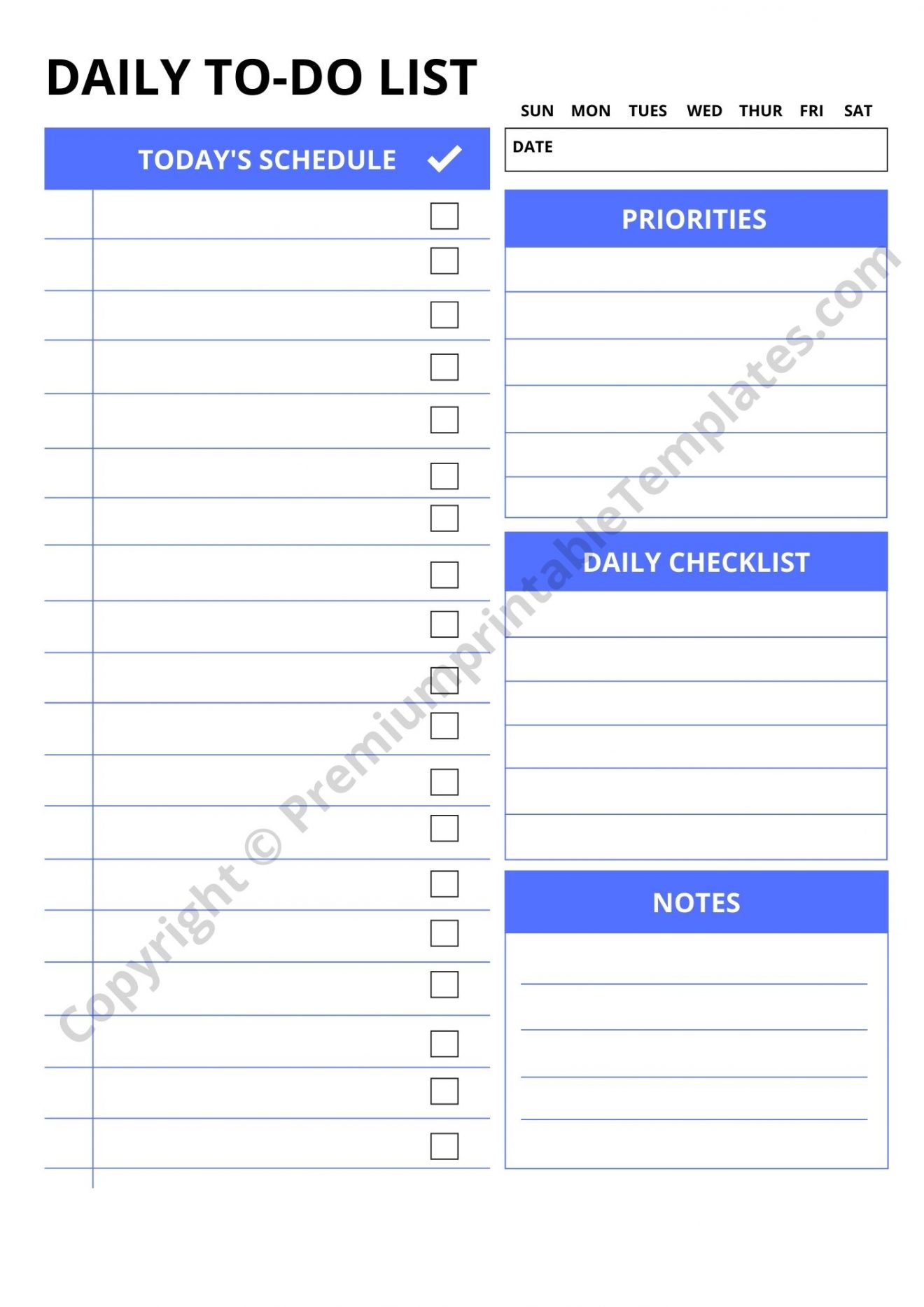Daily To-Do List Template Sample in PDF and Word