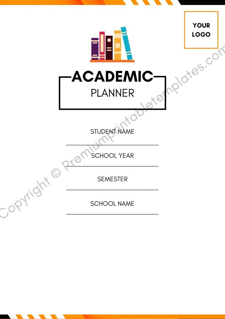 Academic Planner Template in PDF and Word [5 Pages]