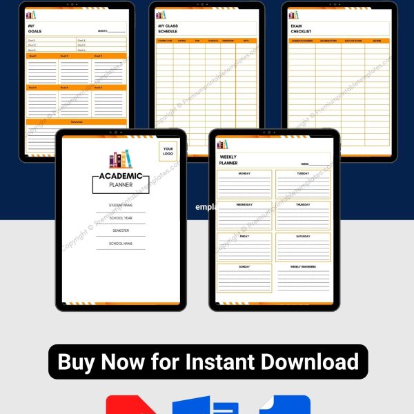 Printable Academic Planner Archives Premium Printable Templates