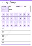 28 Day Challenge Template Printable in PDF & Word [Pack of 6]