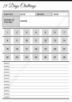 28 Day Challenge Template Printable in PDF & Word [Pack of 6]