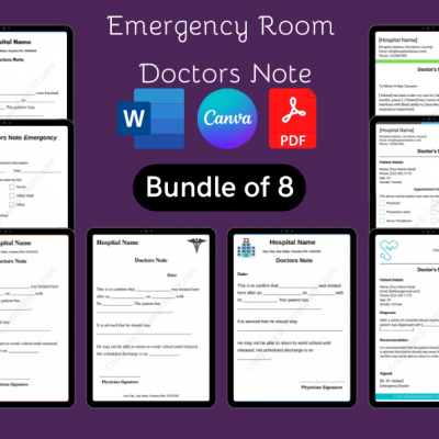 Sample Emergency Room Real Doctors Note for Work Archives - Premium ...