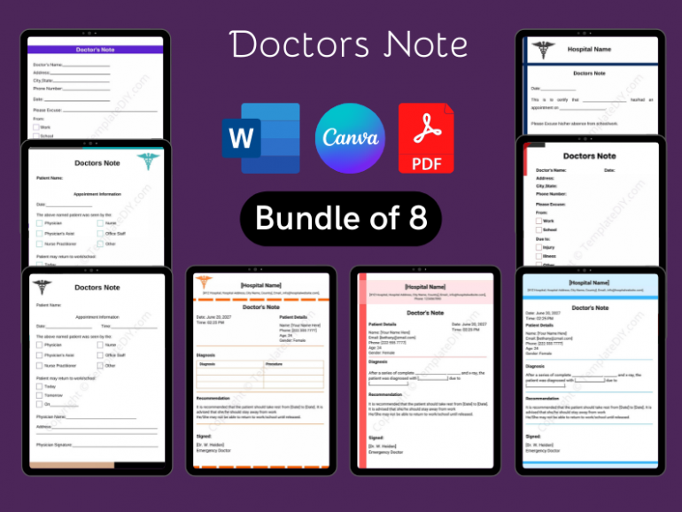 Emergency Room Real Doctors Note for Work Template