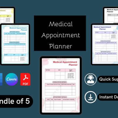 Medical Appointment Planner Template Printable in Pdf & Word