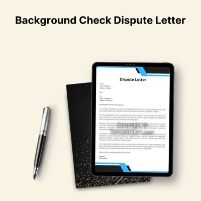 Background Check Dispute Letter Sample in PDF and Word