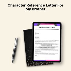 Character Reference Letter For My Brother in Pdf and Word