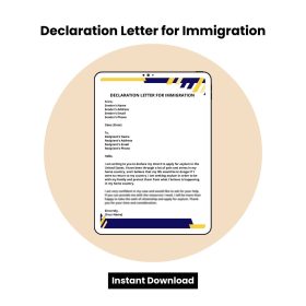Declaration Letter for Immigration Template in Pdf & Word