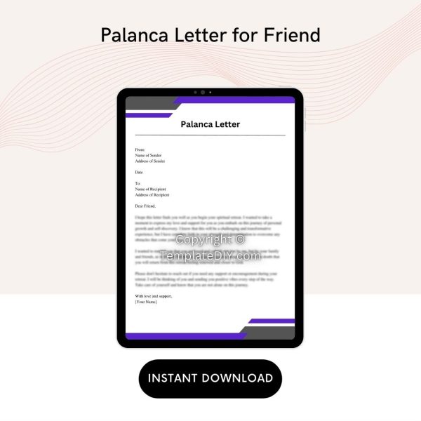 Palanca Letter for Friend Sample Template in Pdf and Word