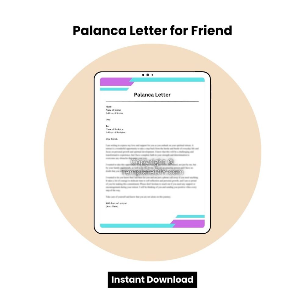Palanca Letter for Friend Sample Template in Pdf and Word