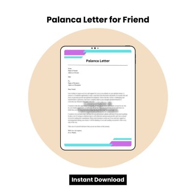 Palanca Letter for Friend Sample Template in Pdf and Word