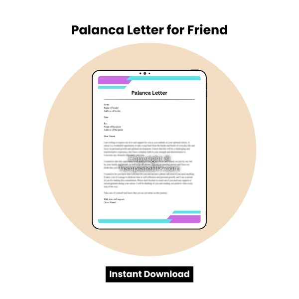 Palanca Letter for Friend Sample Template in Pdf and Word