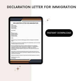 Declaration Letter for Immigration Template in Pdf & Word
