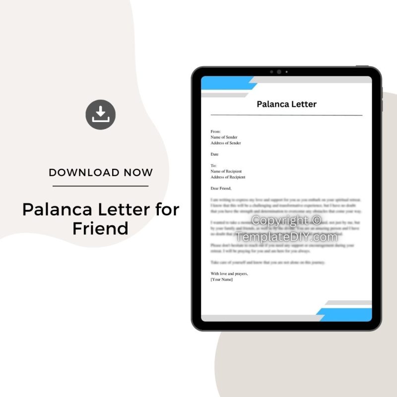 Palanca Letter for Friend Sample Template in Pdf and Word